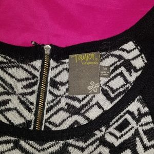 Taylor Woman | Dresses | Taylor Brand Sweater Style Fit And Flare Dress ...